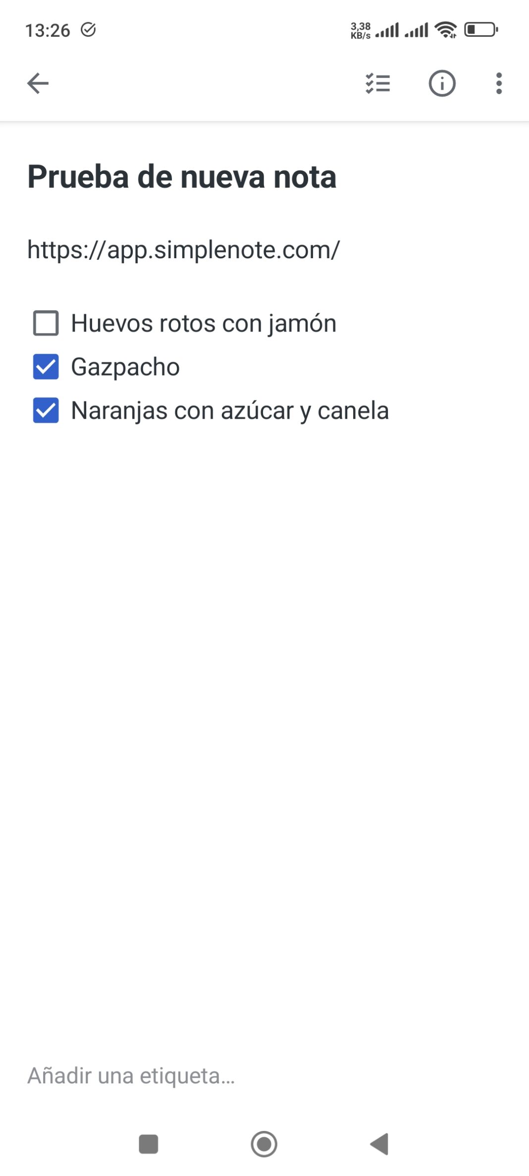 Simplenote: tomar notas es simple